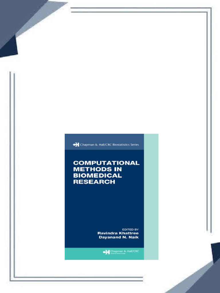 Computational Methods in Biomedical Research 1st Edition Ravindra Khattree - Download The Ebook ...