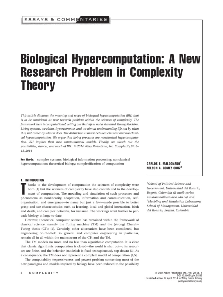 Understanding Biological Hypercomputation | PDF