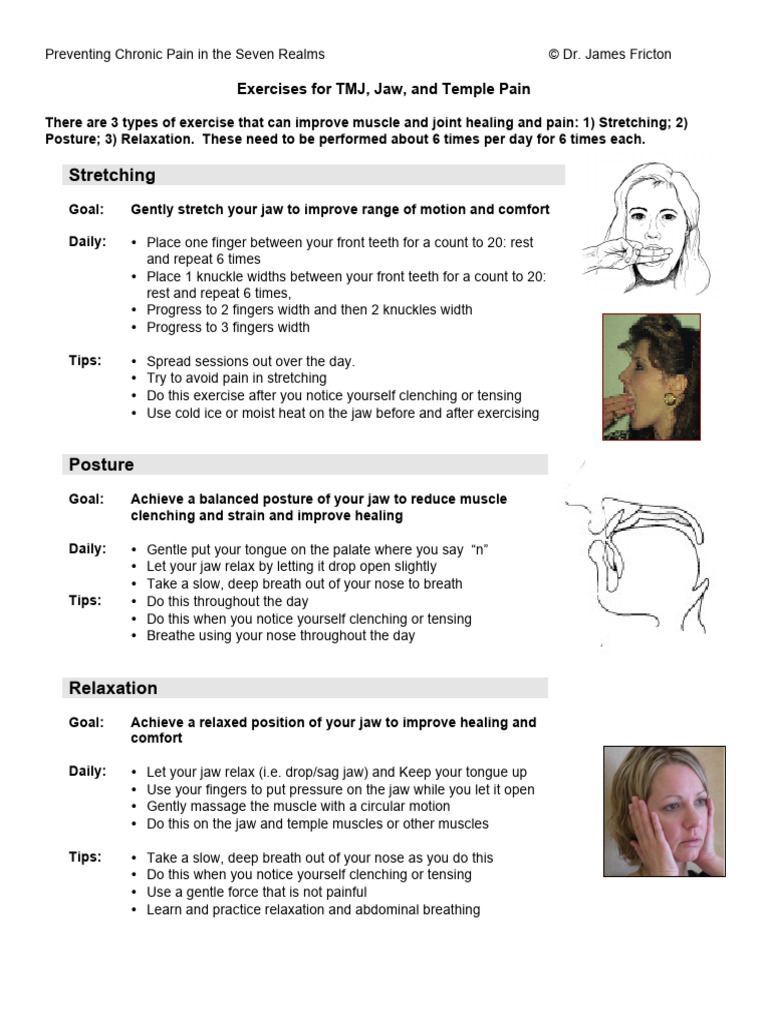 Exercises TMJ Pain | PDF