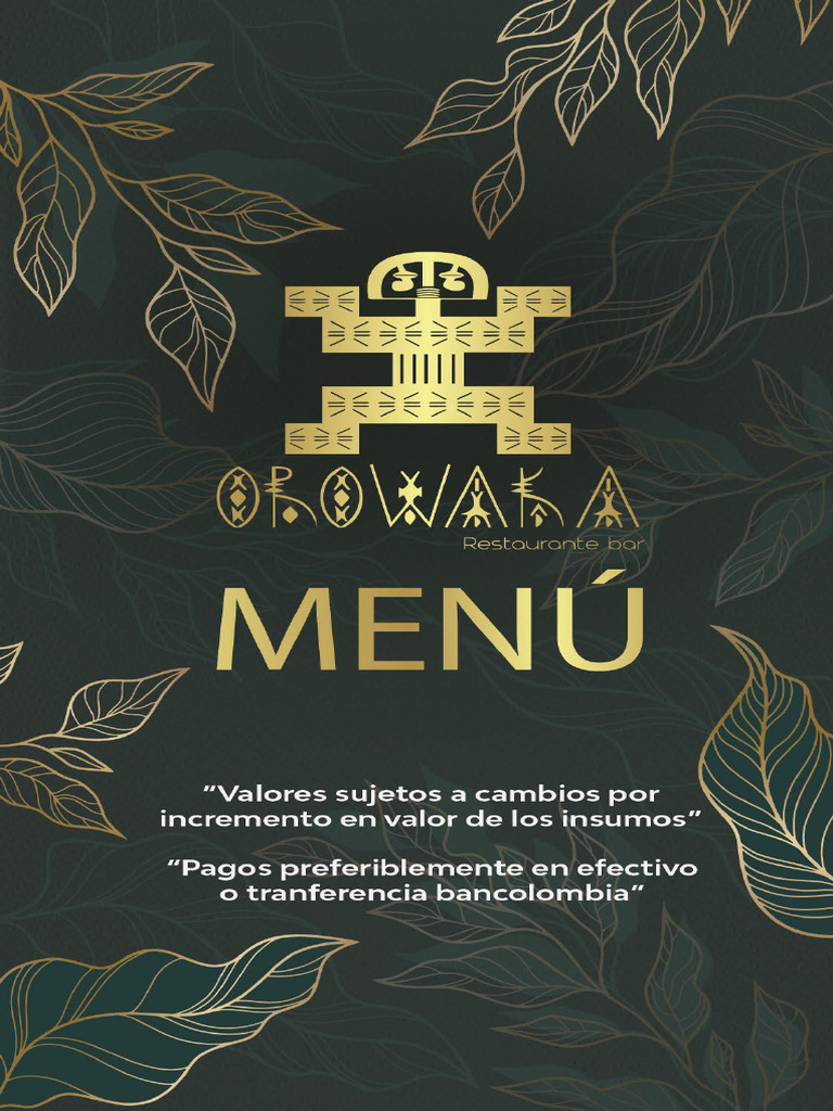 Menu Orowaka | PDF