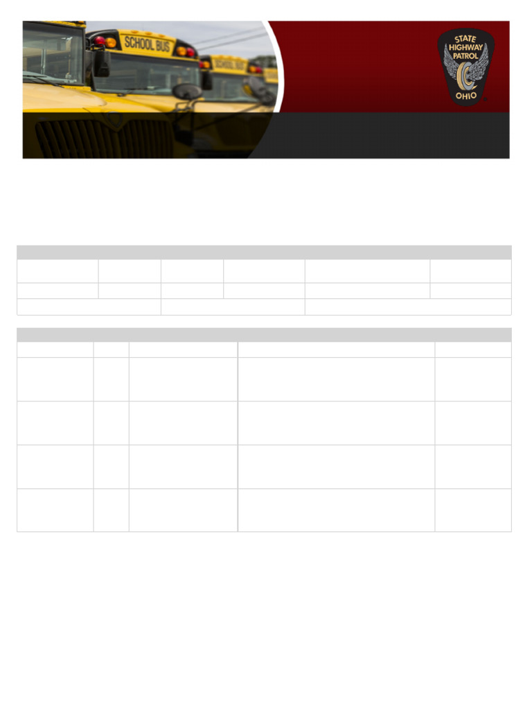 Ohio State Highway Patrol Inspection Report On Cleveland Heights Bus 21 ...