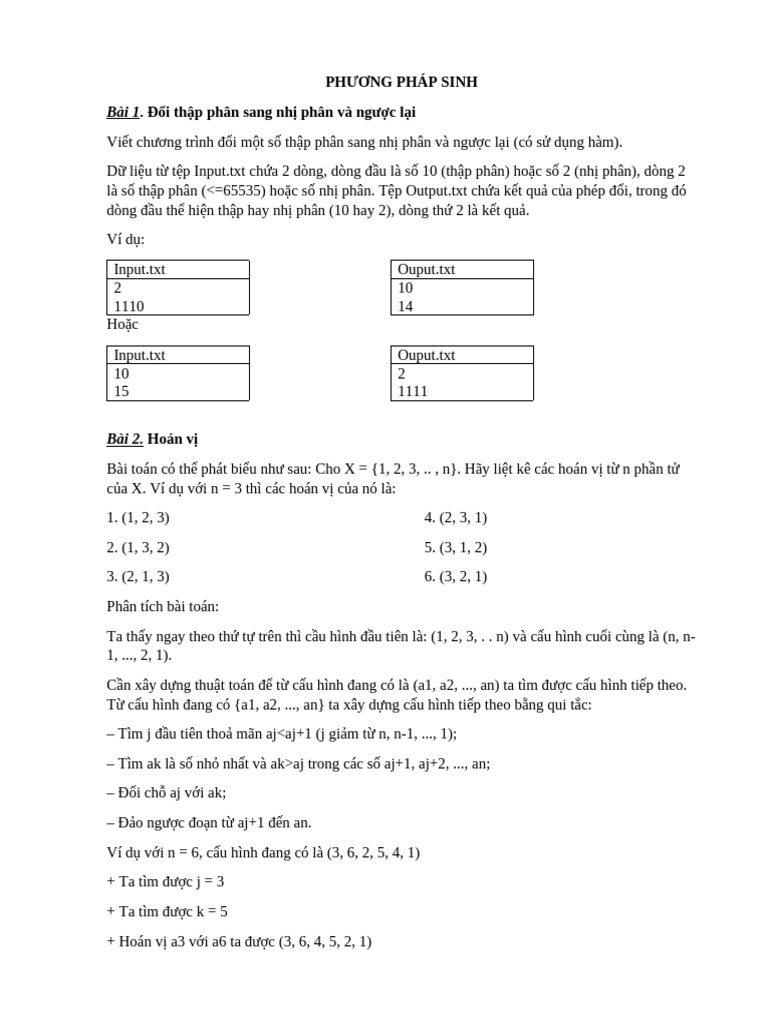 Bài tập HSG - 01 | PDF