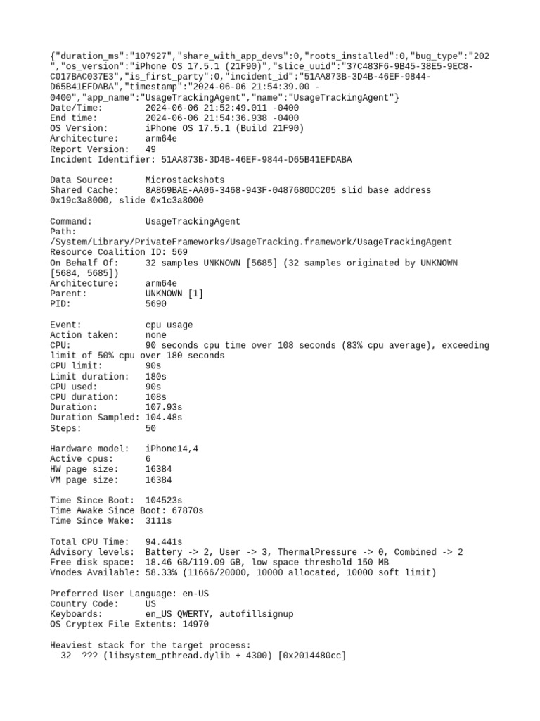 Usage Tracking Agent CPU Report | PDF | Central Processing Unit ...