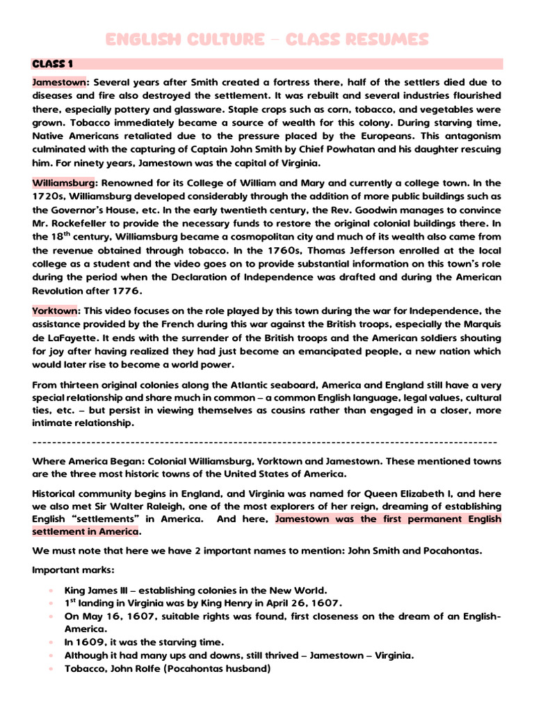 Class Resumes | PDF | Puritans | Christopher Columbus