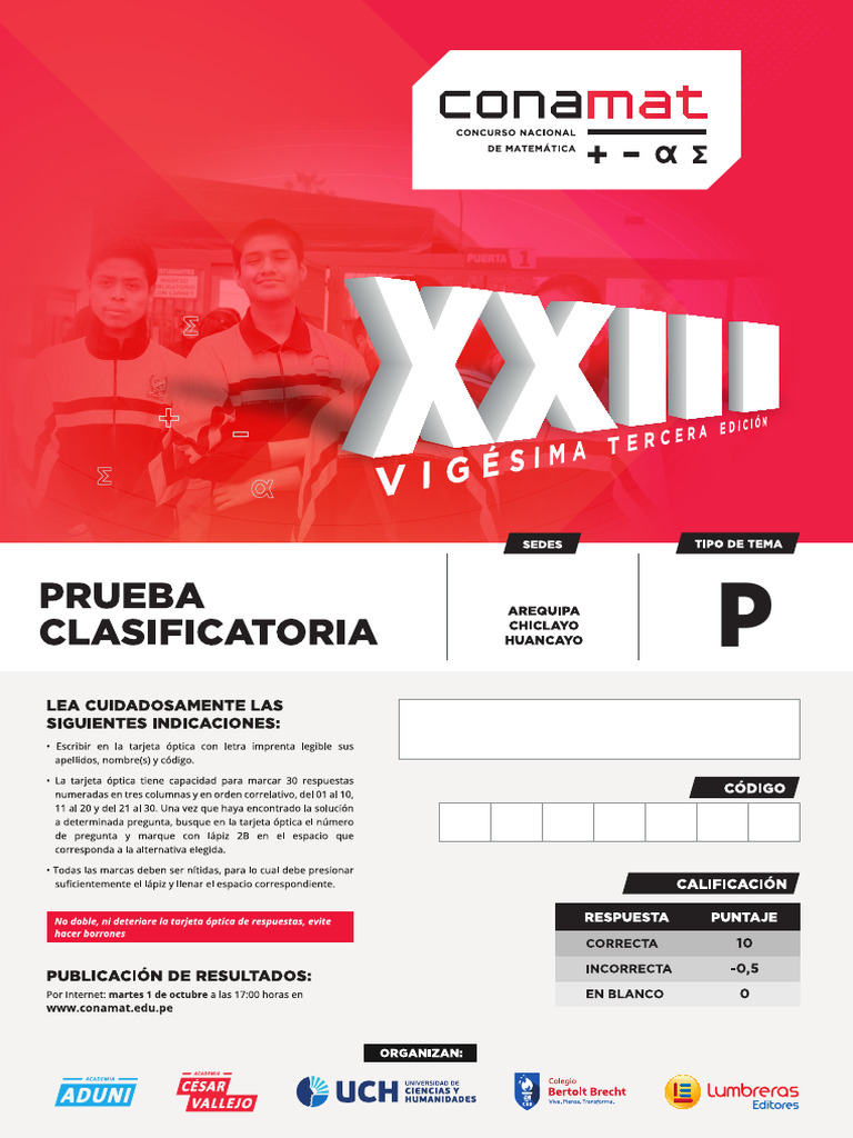 Conamat 1ºS Provincia Tema P | PDF