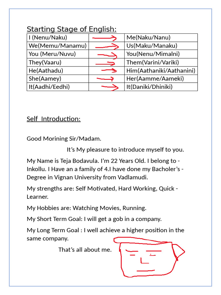 English Day 1 | PDF