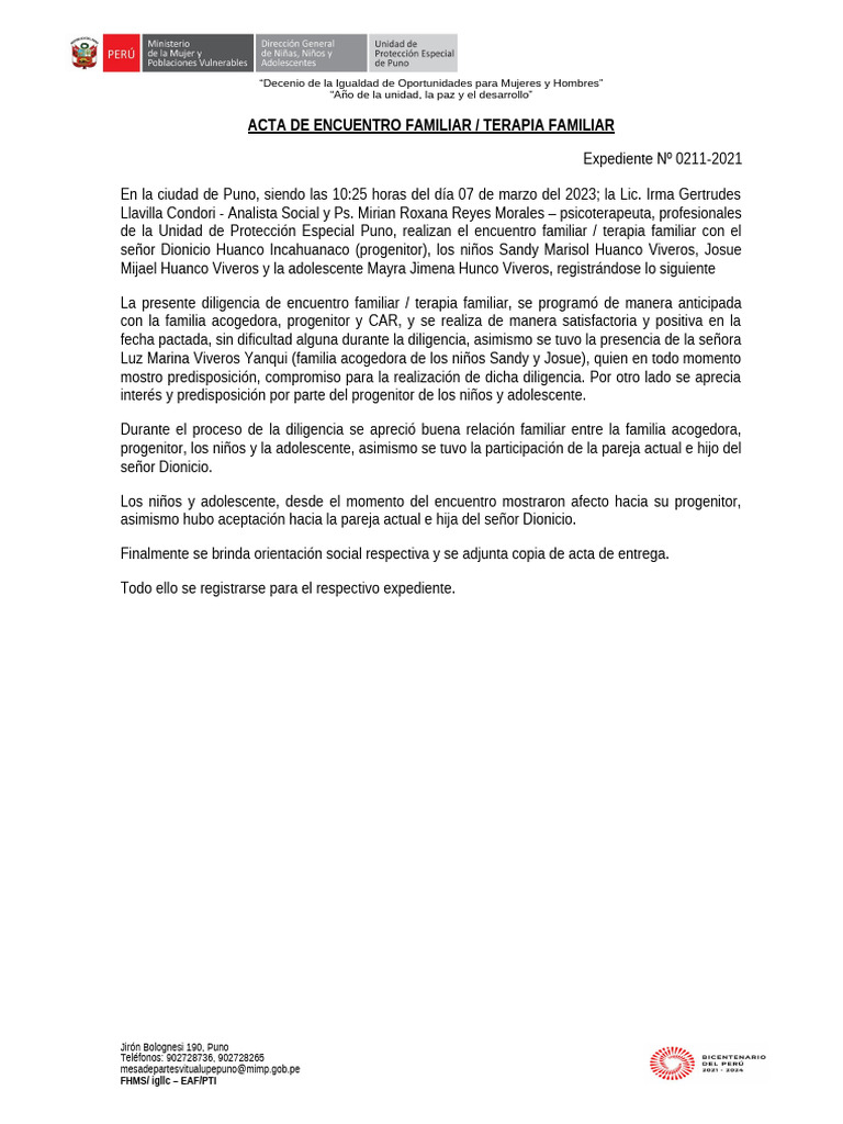 Terapia Familiar - Familia Acogrdora | PDF