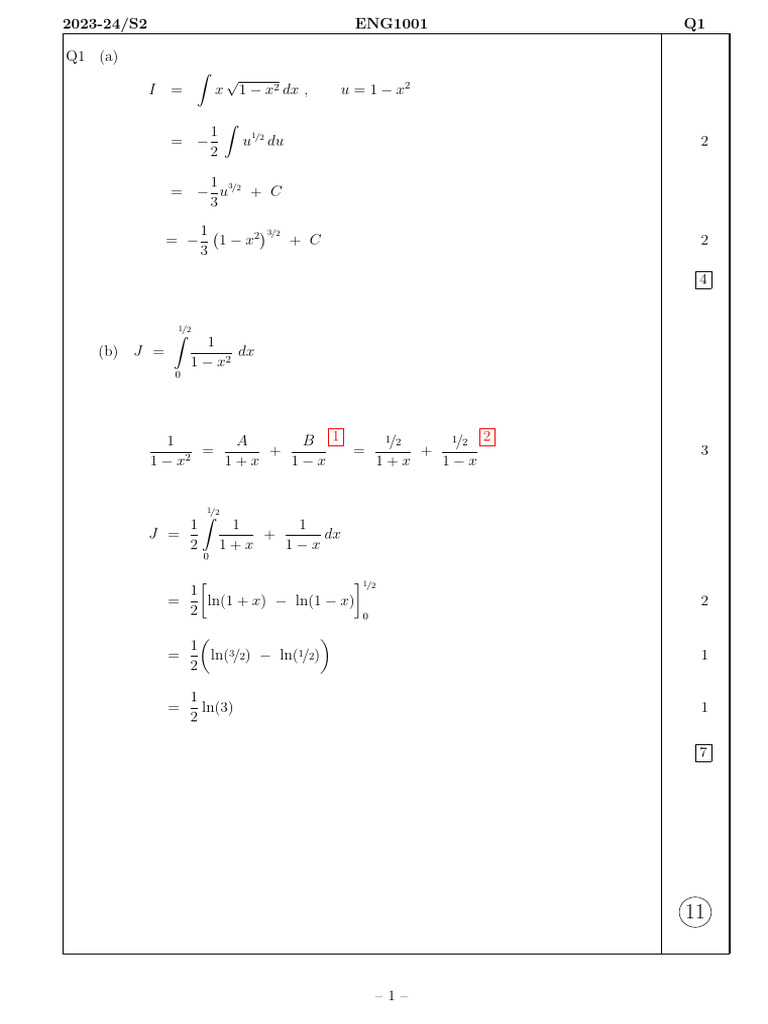 Calculus Exam Solutions | PDF | Mathematical Analysis