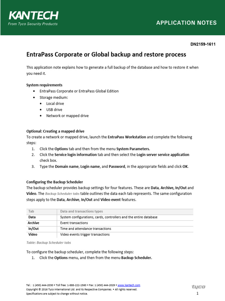 Entrapass Ge Ce Backup Restor Process - An - LT - en | PDF | Backup | Computer File