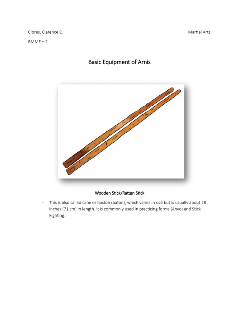 Basic Equipment in Arnis | PDF