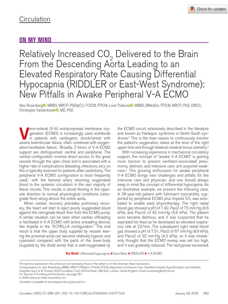 Rosenberg Et Al 2025 Relatively Increased Co2 Delivered To The Brain ...