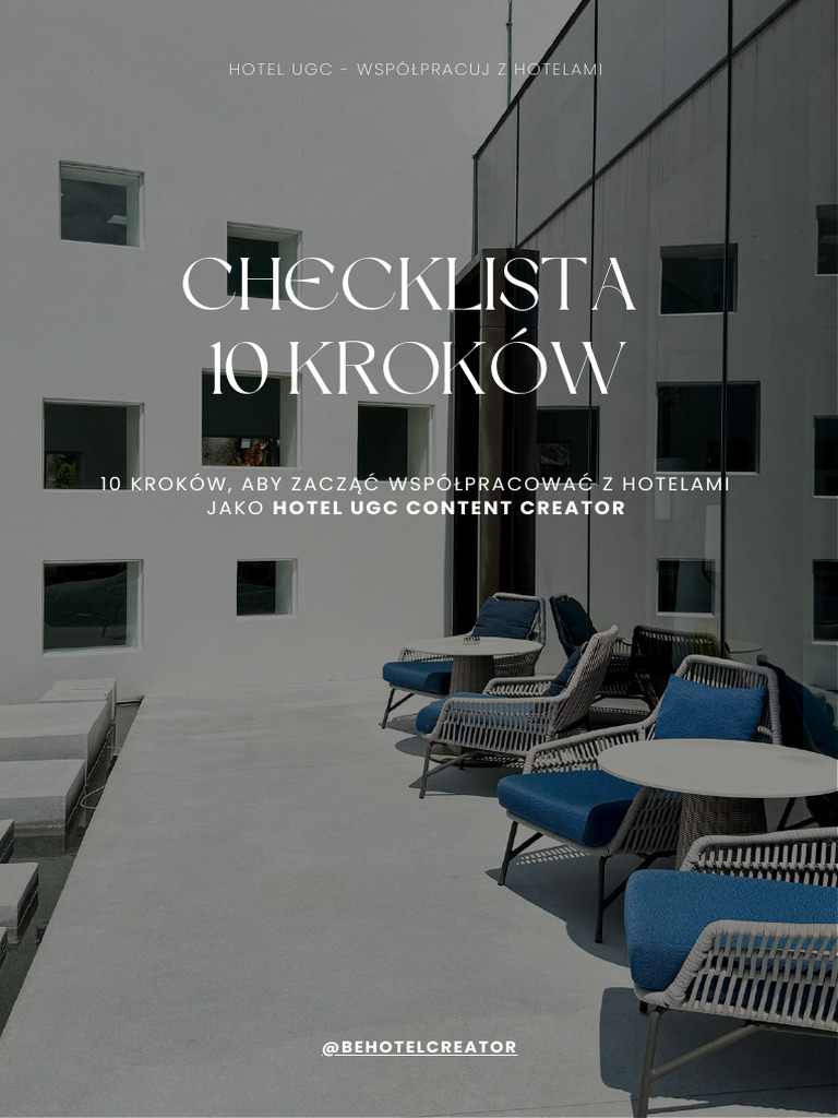 Checklista Jak Zacząć Współpracować Z Hotelami Jako Hotel UGC Content ...