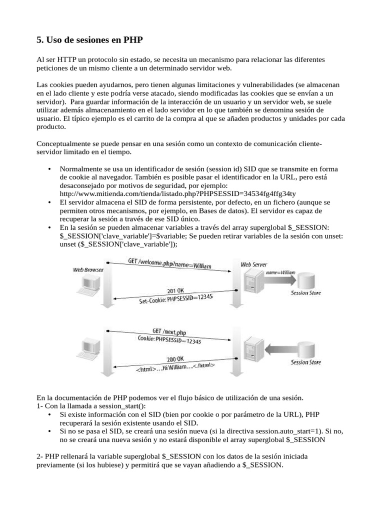 Sesiones | PDF | Servidor web | Internet y web