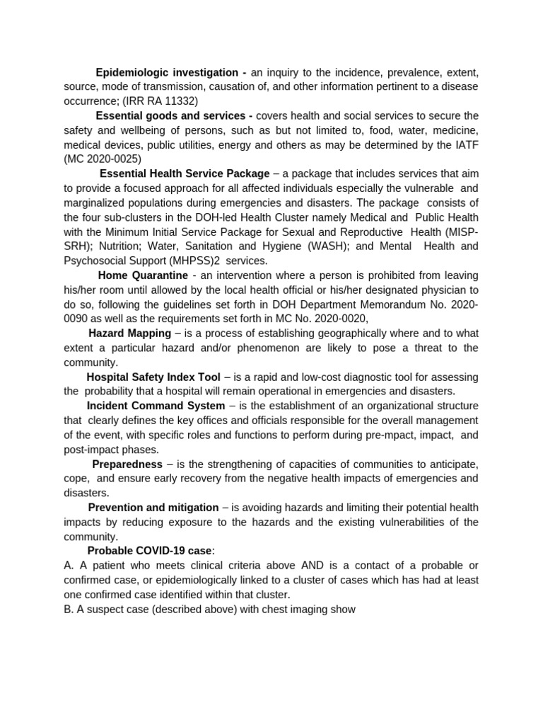 Epidemiologic Investigation | PDF | Hazards | Epidemiology