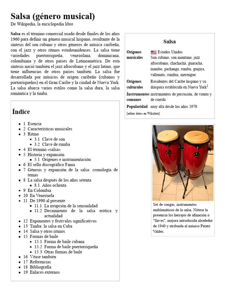 Historia y características de la salsa | PDF | Musicología
