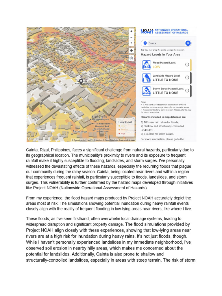 Cainta Flood Risks and Preparedness | PDF | Flood | Natural Disasters