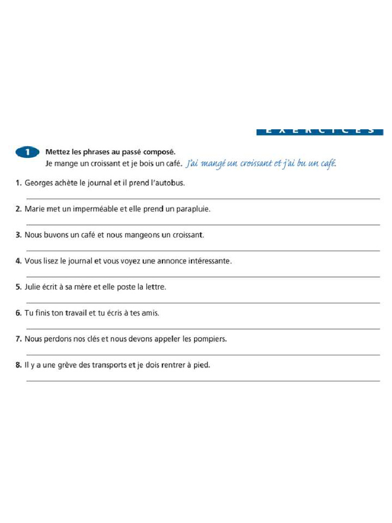 Révision Passé Composé | PDF