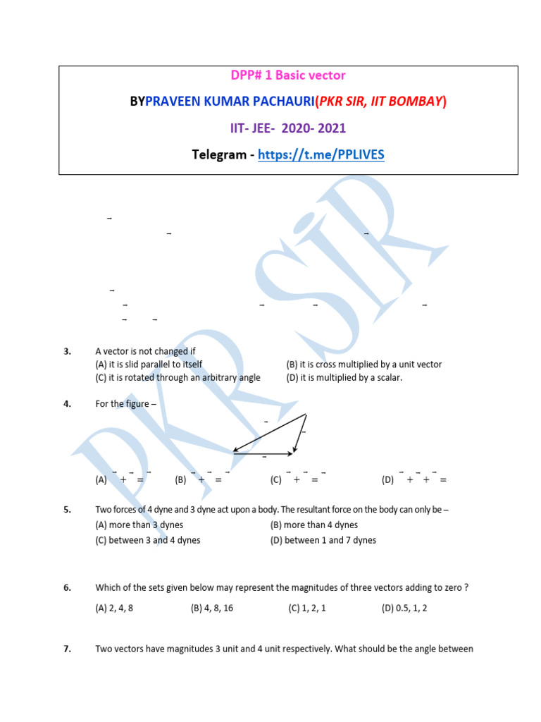 DPP 2 Basicvector 2 PC | PDF