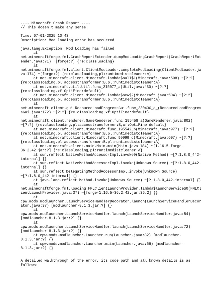 Crash 2025 01 07 - 10.43.03 FML | PDF | Java Platform | Software Engineering
