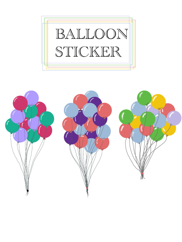 Sticker - Balloons | PDF