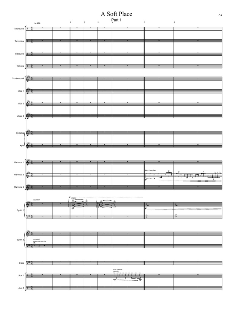 Partition musicale : "A Soft Place" | PDF
