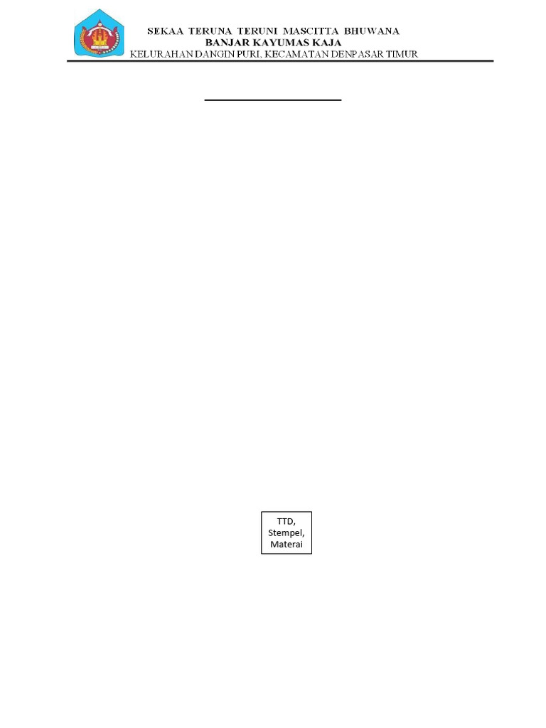 Surat_Pernyataan_Sekaa_Teruna_Teruni_Mascitta_Bhuwana | PDF