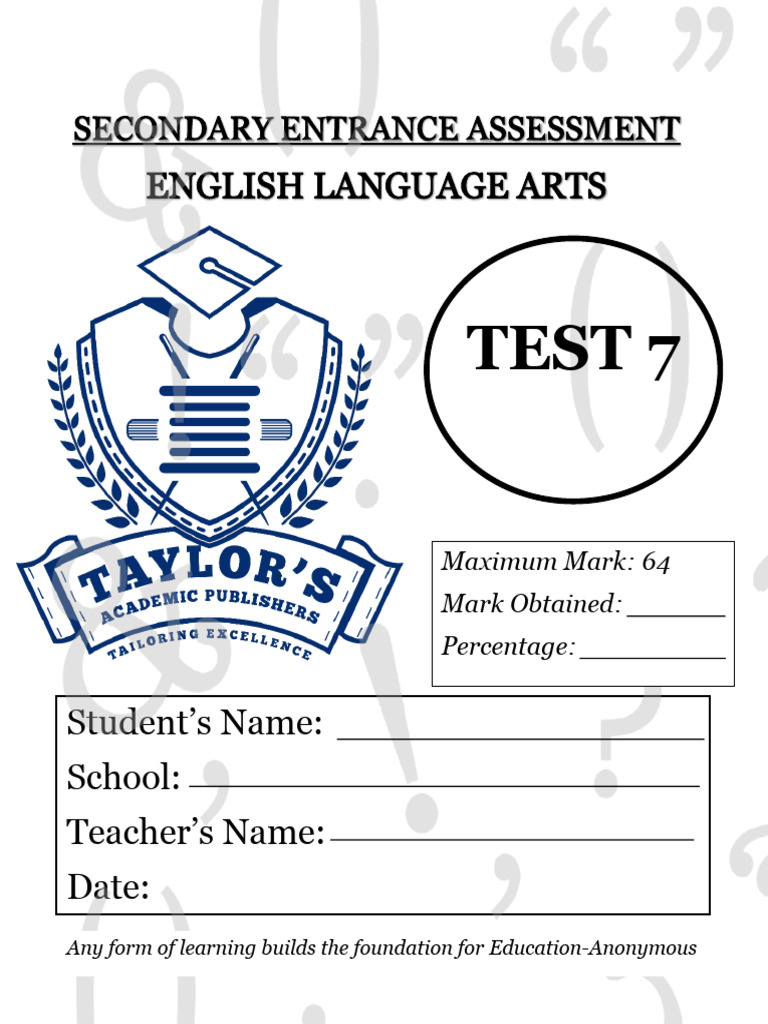 TAP ELA TEST 7_ Volume 2 | PDF | Endangered Species | Rhinoceros