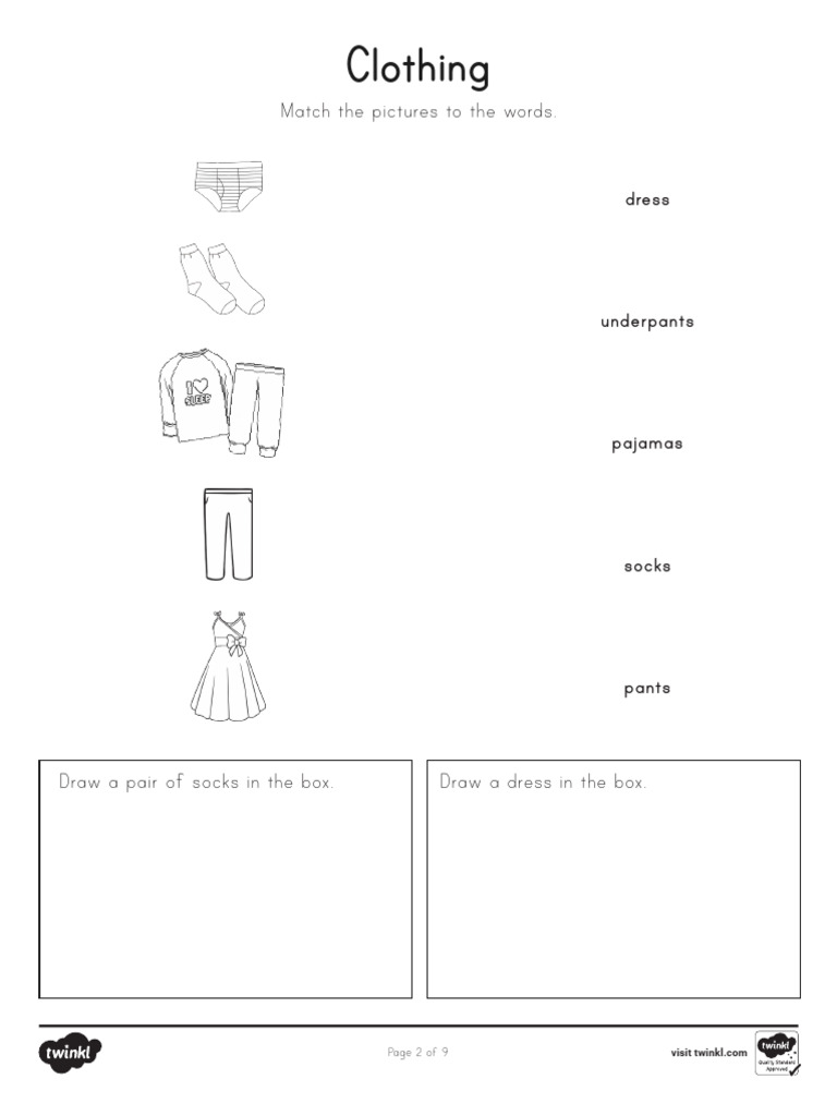 Clothes Word Search-2 | PDF