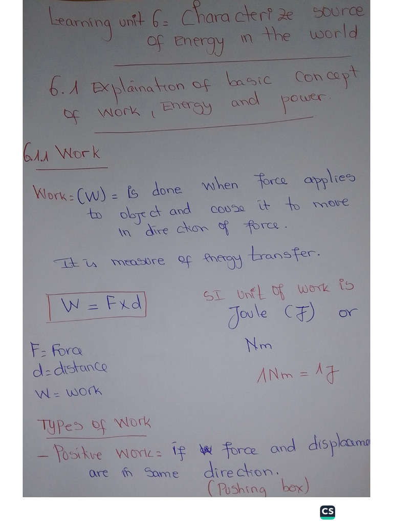 Physics Source of Energy in the world. L3.L4,L5 | PDF