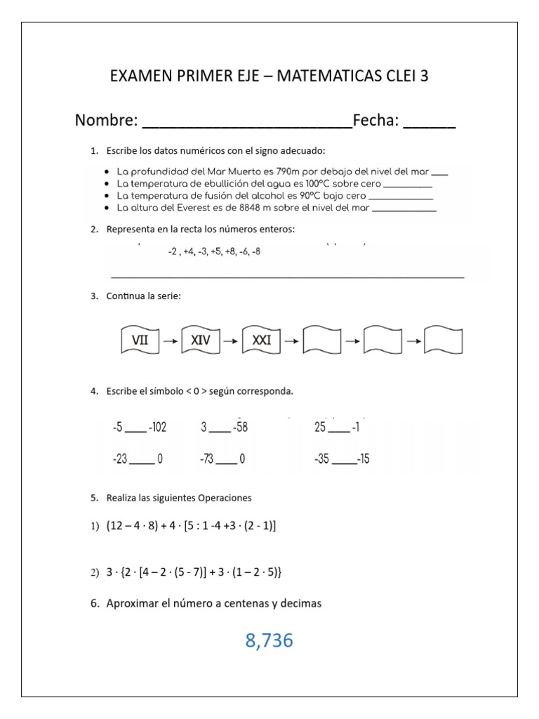 EXAMEN PRIMER EJE CLEI 3 | PDF