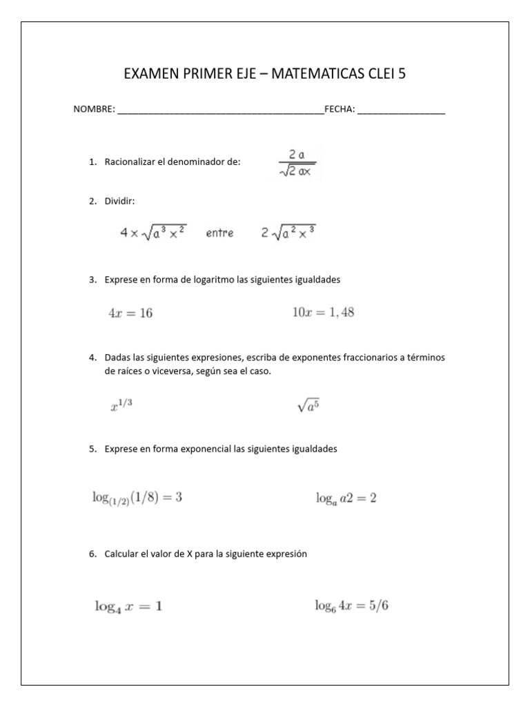 Examen Primer Eje Clei 5 | PDF