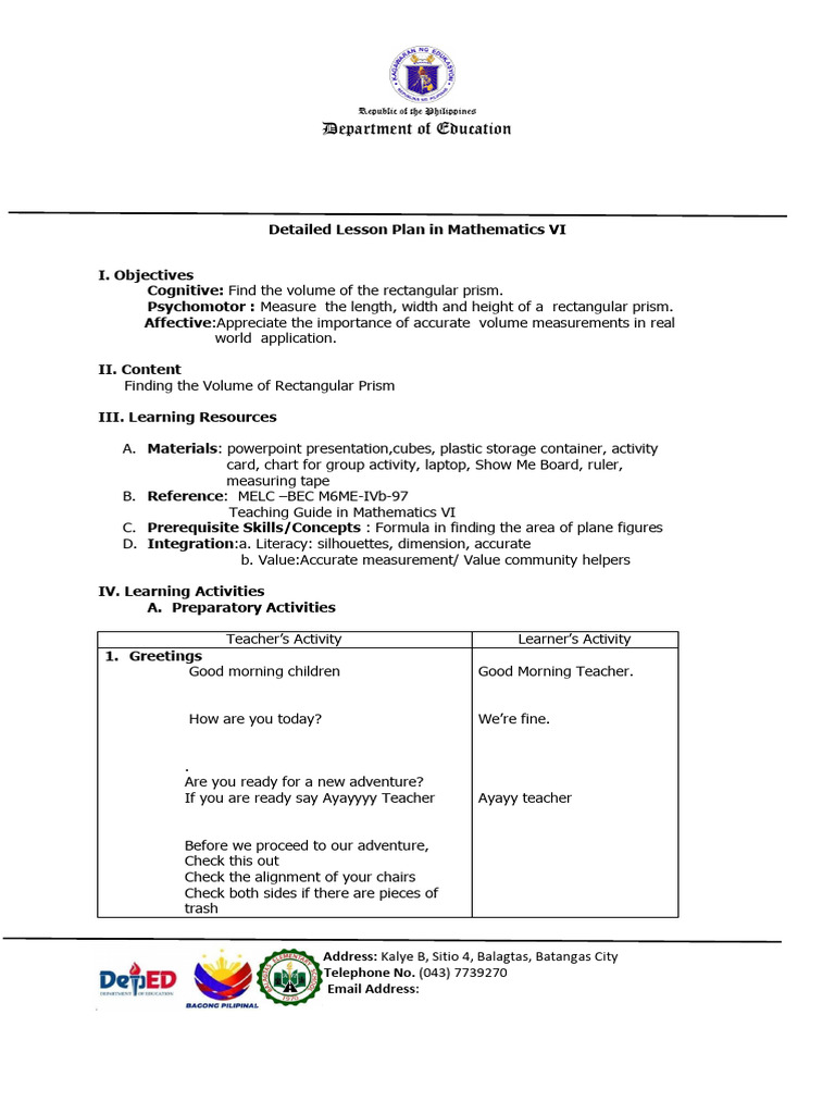 Revised Final Demonstration 3 | PDF | Area | Volume