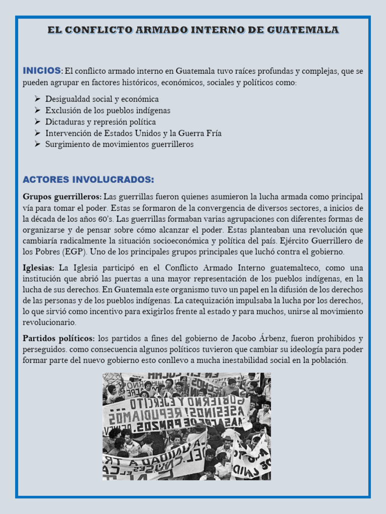 El Conflicto Armado de Guatemala | PDF | Guatemala | Guerra de guerrillas