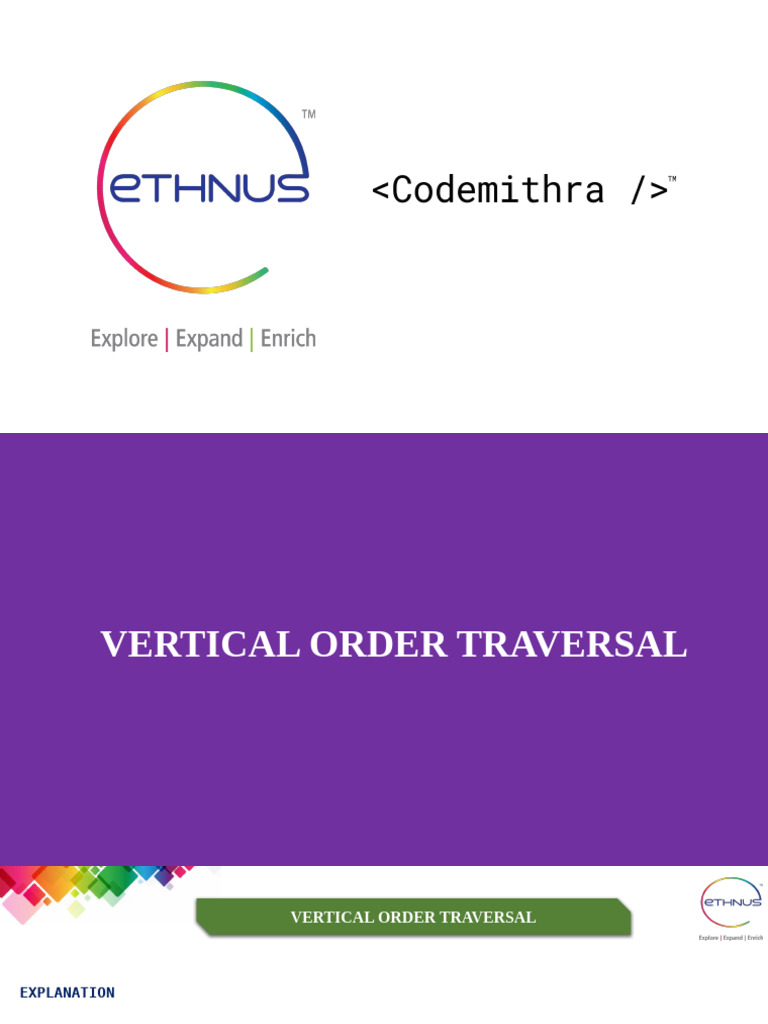 Vertical Order Traversal - Placement - Prepare | PDF | Queue (Abstract Data Type) | Time Complexity