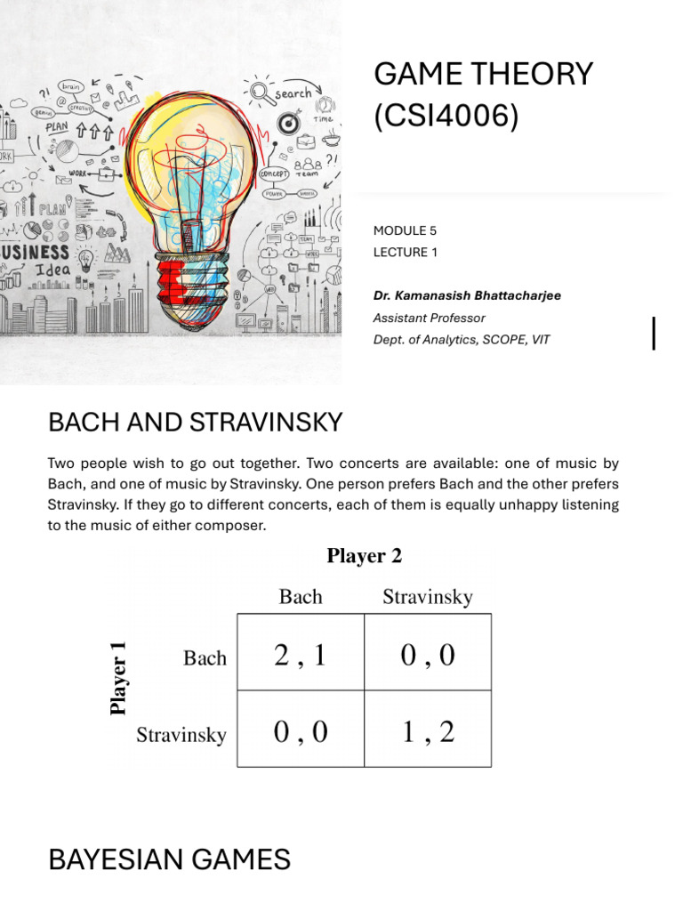 Module 5_ Bayesian Games_Game_theory | PDF