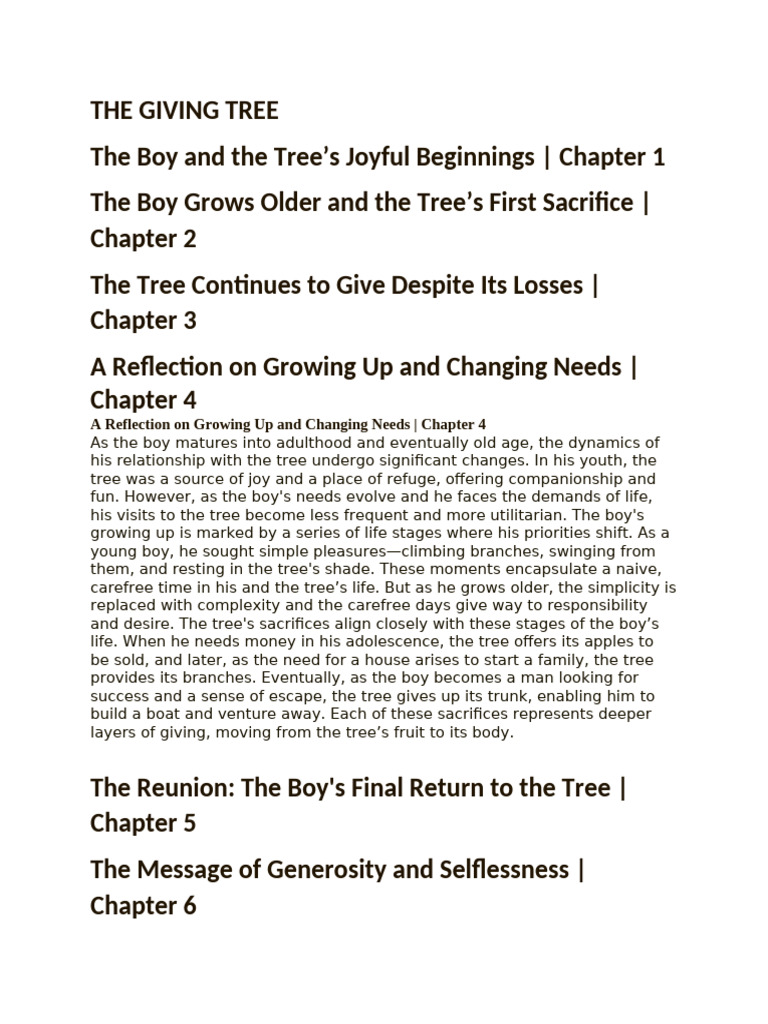 The Giving Tree | PDF | Altruism