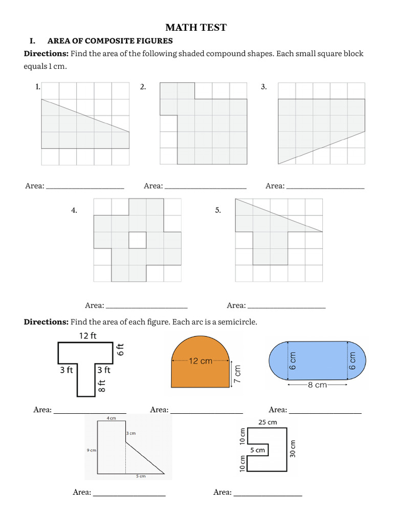 AREA OF COMPOSITE FIGURES | PDF