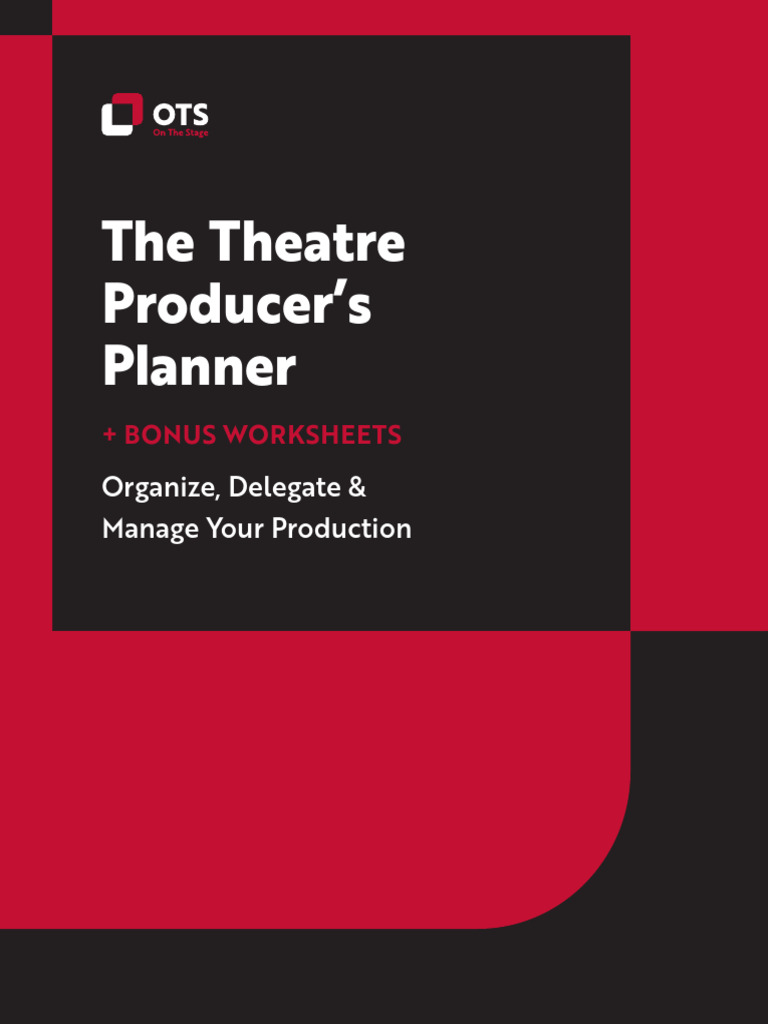 Theatre Production Planner & Worksheets | PDF | Performing Arts