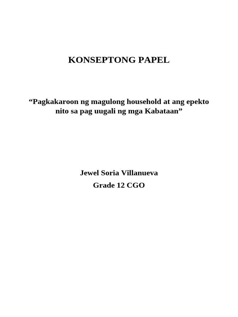 KONSEPTONG PAPEL | PDF