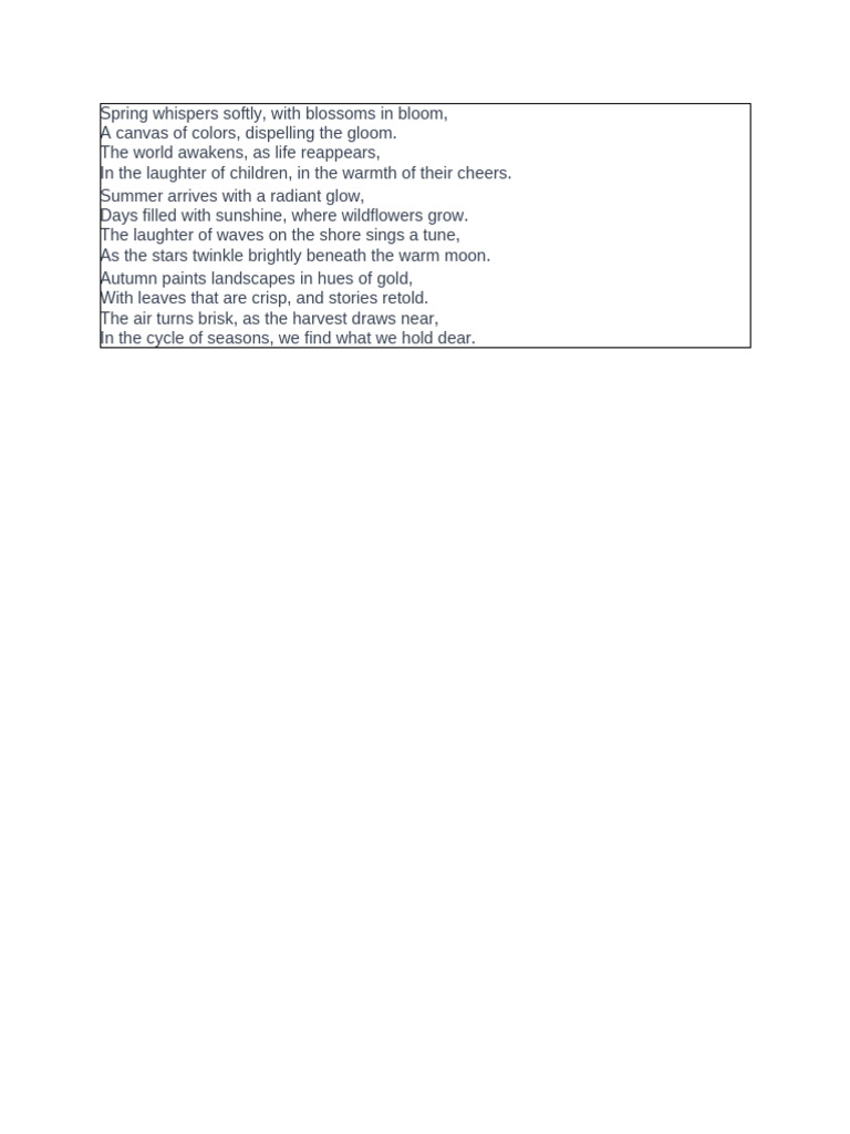 Celebrating the Beauty of Seasons | PDF