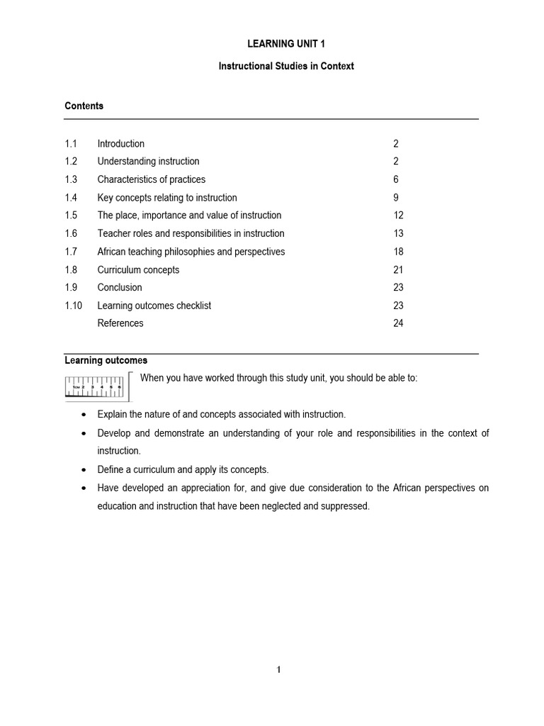 ISC3701_LEARNING UNIT 1 | PDF | Educational Assessment | Teaching Method