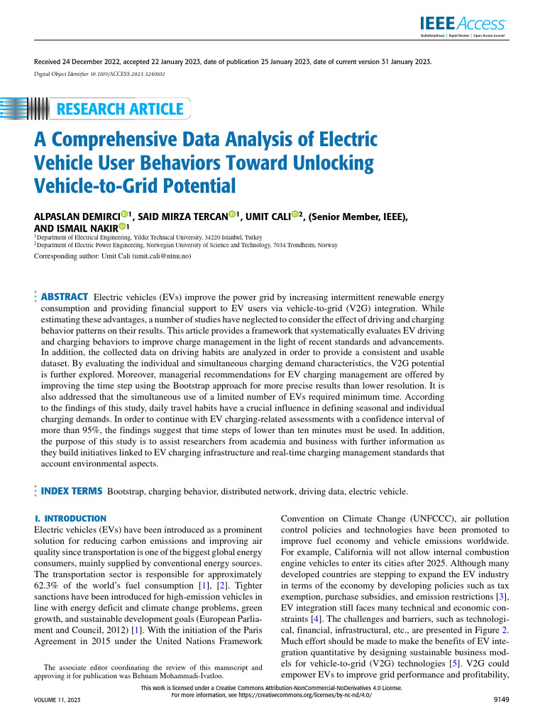 Analyzing EV User Behavior for V2G Insights | PDF | Bootstrapping ...