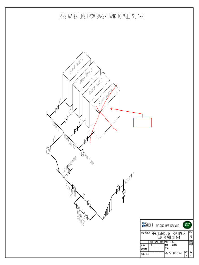 BSP-P-091A WATER LINE FROM BAKER TANK TO WELL SIL _250226_144757 | PDF