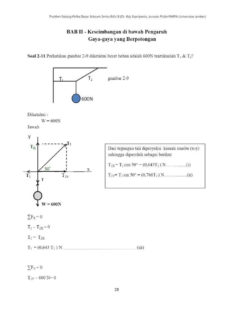BAB II - Keseimbangan Di Bawah Pengaruh Gaya-Gaya Yang Berpotongan - PDF Download Gratis | PDF