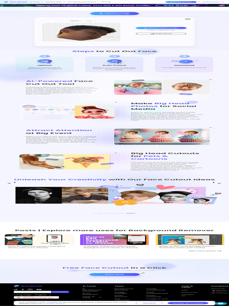 Face Cutout & Big Head Cutout Online PicWish | PDF | Computing | Software