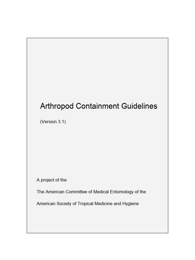 Arthropod Containment Guidelines | PDF | Infection | Genetic Engineering