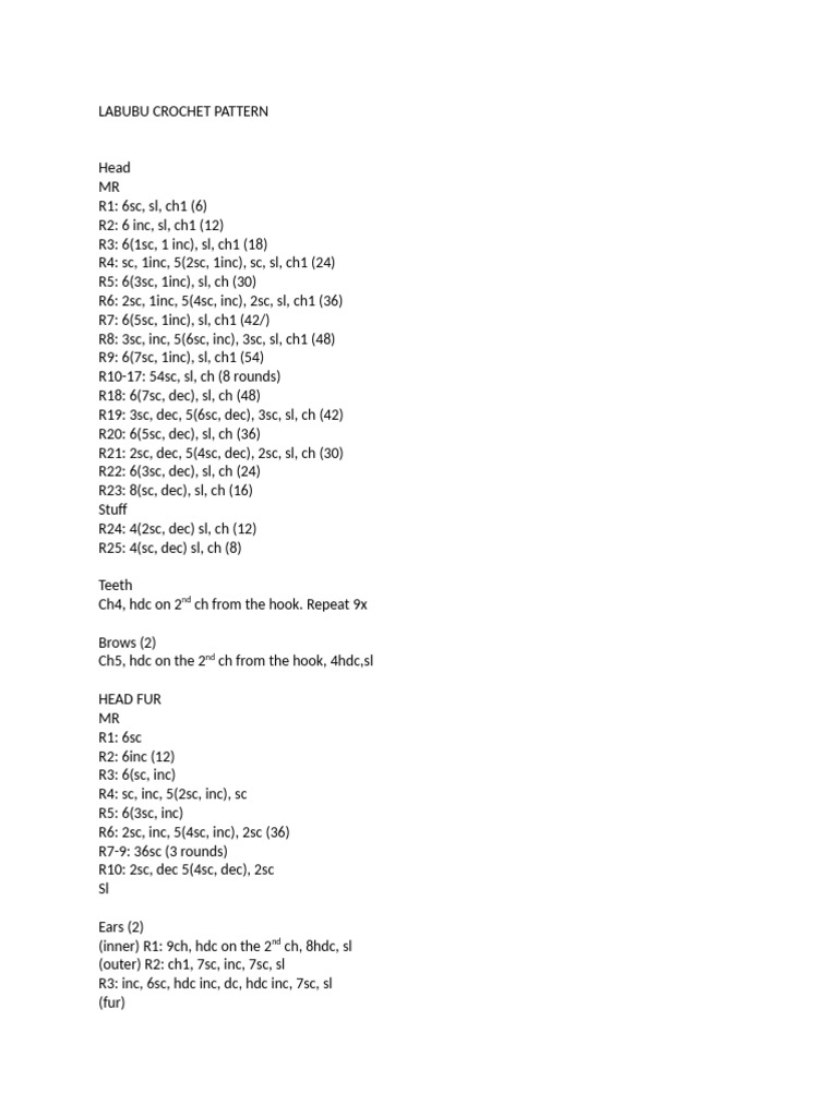 Labubu Pattern | PDF