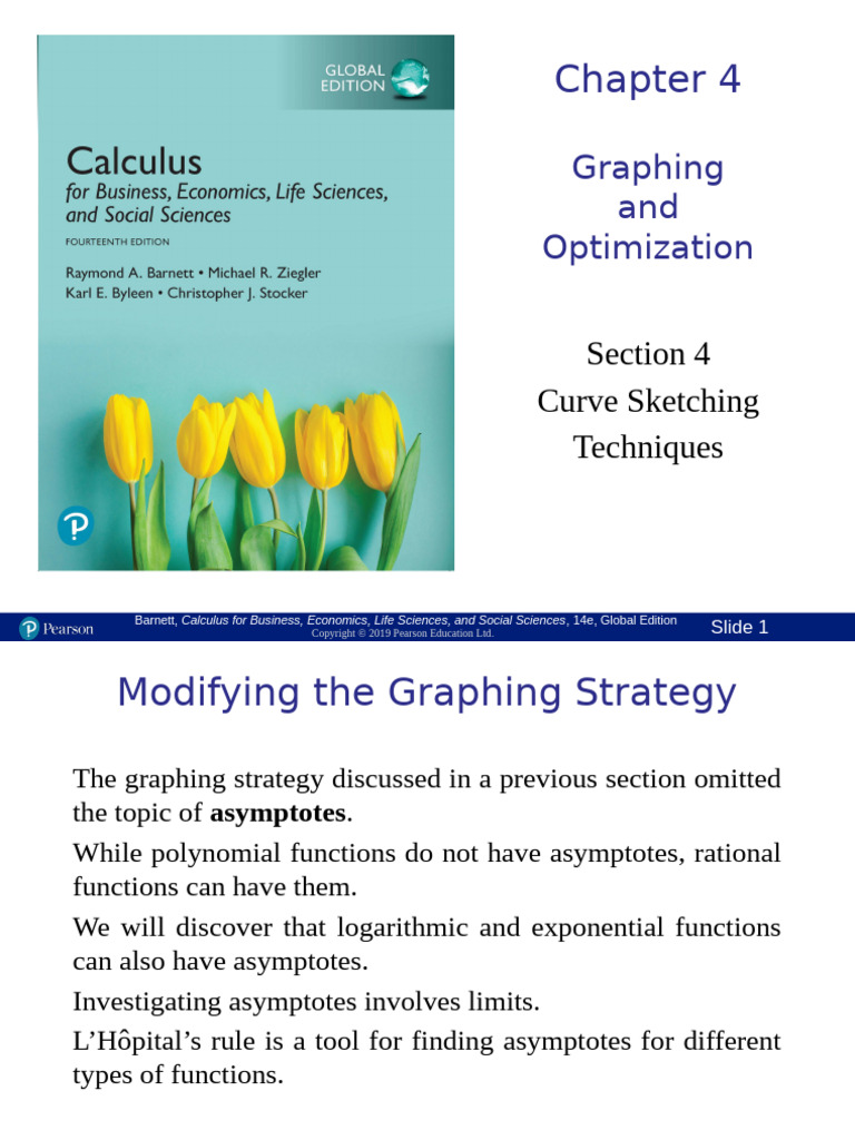 Chapter 4 - Section 4.4 - Curve Sketching Techniques | PDF | Asymptote ...