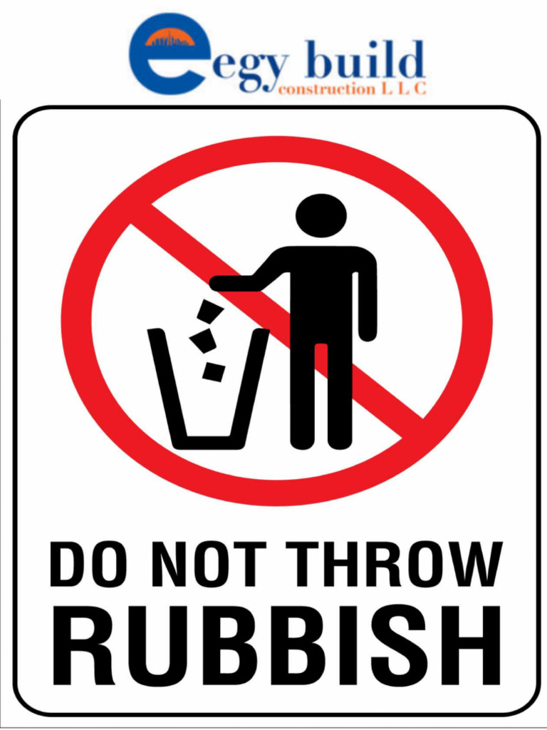 Dont Throw Rubbish Signages | PDF