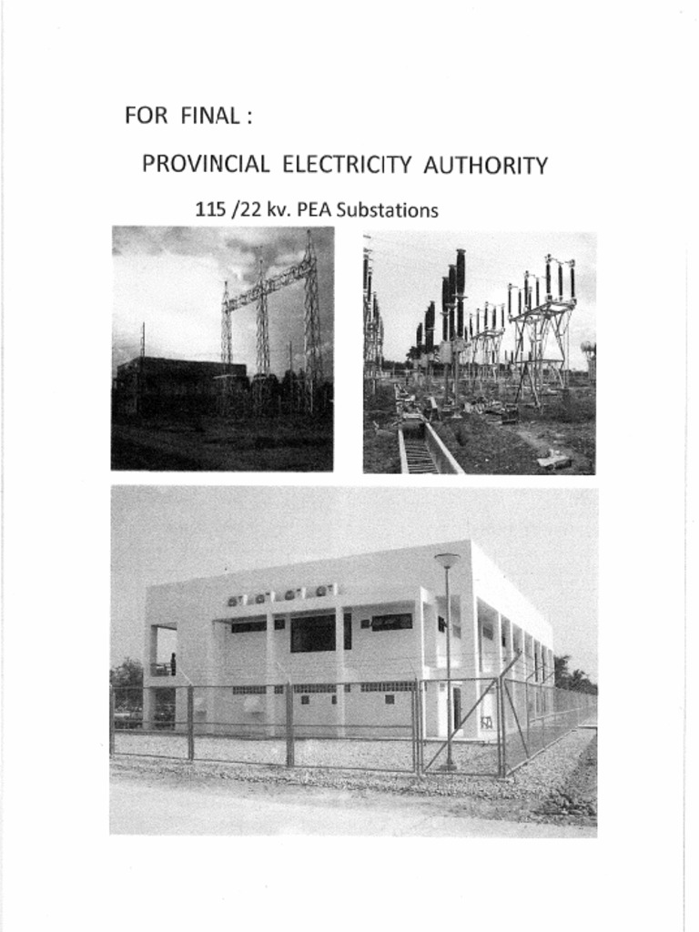 115-22kV PEA Substation Design | PDF